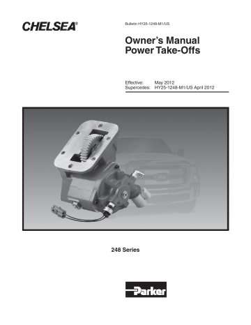 Parker CHELSEA 248 Series Power Take-Off Owner's Manual | Manualzz