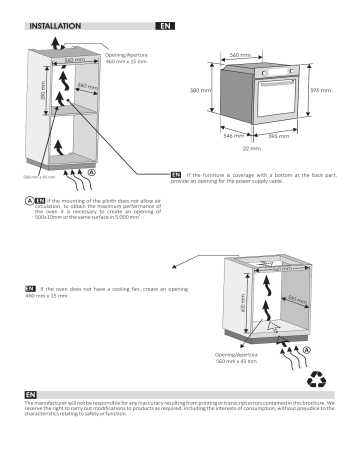 Rosieres RFZ3170PN 60cm Built-in Oven Installation Guide | Manualzz