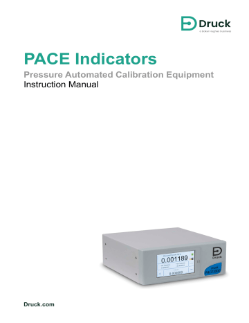 Druck PACE 1000 User Manual | Pressure Indicator Instructions | Manualzz