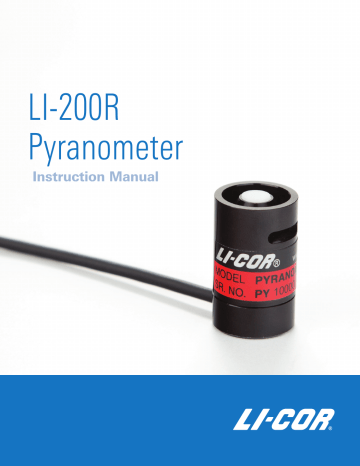 Novalynx 240-LI-200R Manual - Pyranometer for Solar Radiation ...