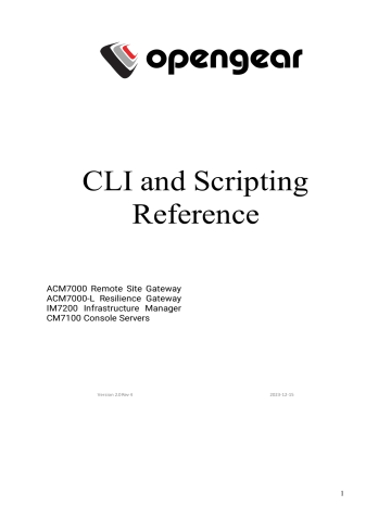 Opengear CLI and Scripting Reference V2_rev4 Manual | Manualzz