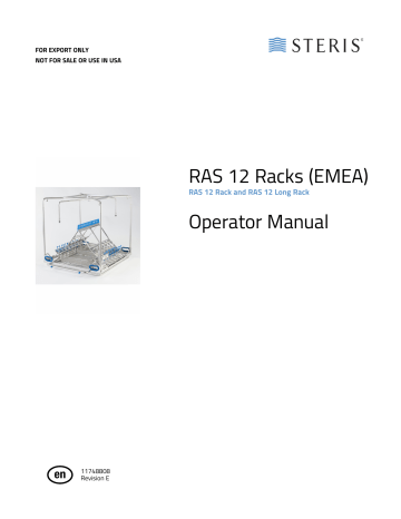 Steris Ras 12 Rack Operator Manual | Manualzz