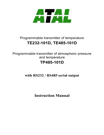 ATAL TE232-102D Pt1000 temperatuur omvormer User Manual | Manualzz