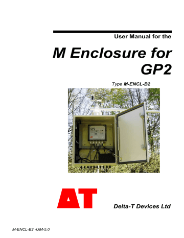Delta-T M Enclosure for GP2 User Manual | Manualzz