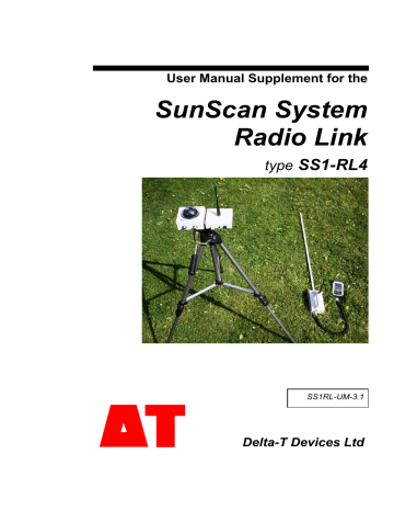 Delta-T Sunscan Radio Link User Manual | Manualzz