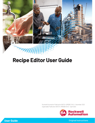 FactoryTalk Batch Recipe Editor User Manual: Download & View Online ...