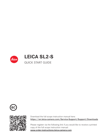 Leica SL2-S Bundle User Guide | Manualzz