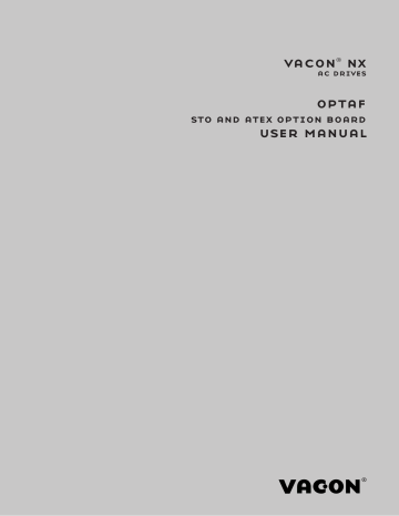 VACON NX OPTAF Option Board User Manual | Manualzz