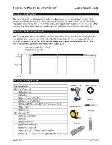 Streamline Swim Tether Retrofit Manual - Endless Pools | Manualzz