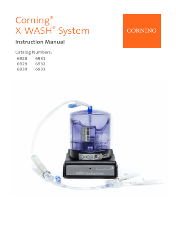 CORNING X‐WASH systems, Owner's Manual | Manualzz