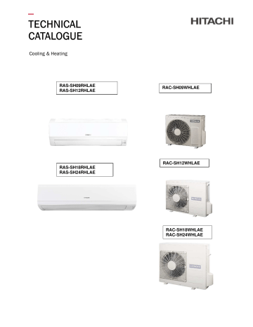 Hitachi H500 Series HP, RAC-SH18WHLAE Technical Guide | Manualzz