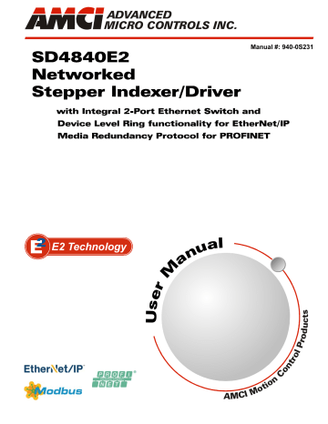 AMCI SD4840E2 Stepper Motor Driver Manual | Manualzz