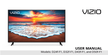 VIZIO D-Series User Manual: D24f-F1, D32f-F1, D43f-F1, D50f-F1 | Manualzz