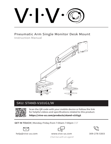 Monitor Desk Mount STAND-V101G1/W Instruction Manual | Manualzz