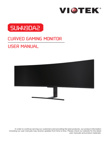 Viotek SUW49DA2 49-Inch Super Ultrawide Monitor User Manual | Manualzz