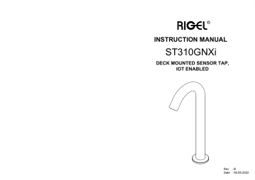 Rigel W3-R-ST310GNX Raised Sensor Tap Installation Manual | Manualzz
