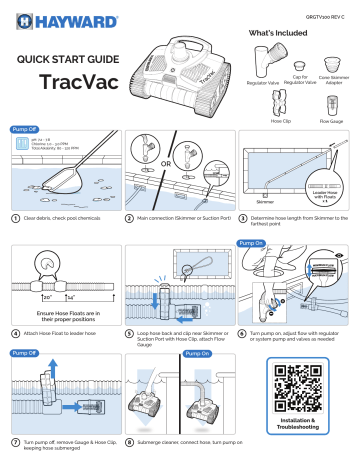 Hayward W3HSCTRACCU TracVac Quick Start Guide | Manualzz