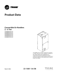 Trane 5TEM6B02AV21SA, 5TEM6B03AV21SA Air Handler Product Data | Manualzz