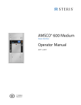 Steris Amsco 600 Medium Steam Sterilizer Operator Manual | Manualzz