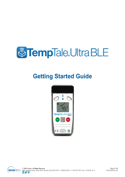 Sensitech TEMPTALE ULTRA BLE - User manual
