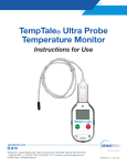 TempTale Ultra Manual: Temperature Monitoring & Data Analysis | Manualzz