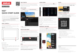 Simrad NSX - User Guide, Installation manual, Quick start Guide