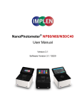 NanoPhotometer NP80, N60, N50 & C40 User Manual | Manualzz