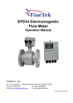 FineTek EPD30 Electromagnetic Flow Meter Manual: AI Chat & PDF Access ...